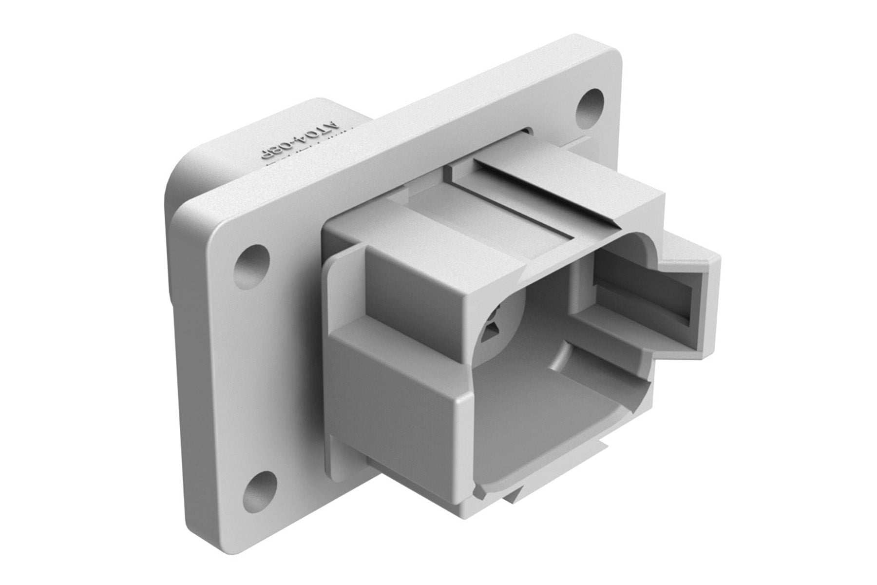 AT04-08PA-CL03 8 Position Receptacle Flange Mount Connector, Pin, Grey ...