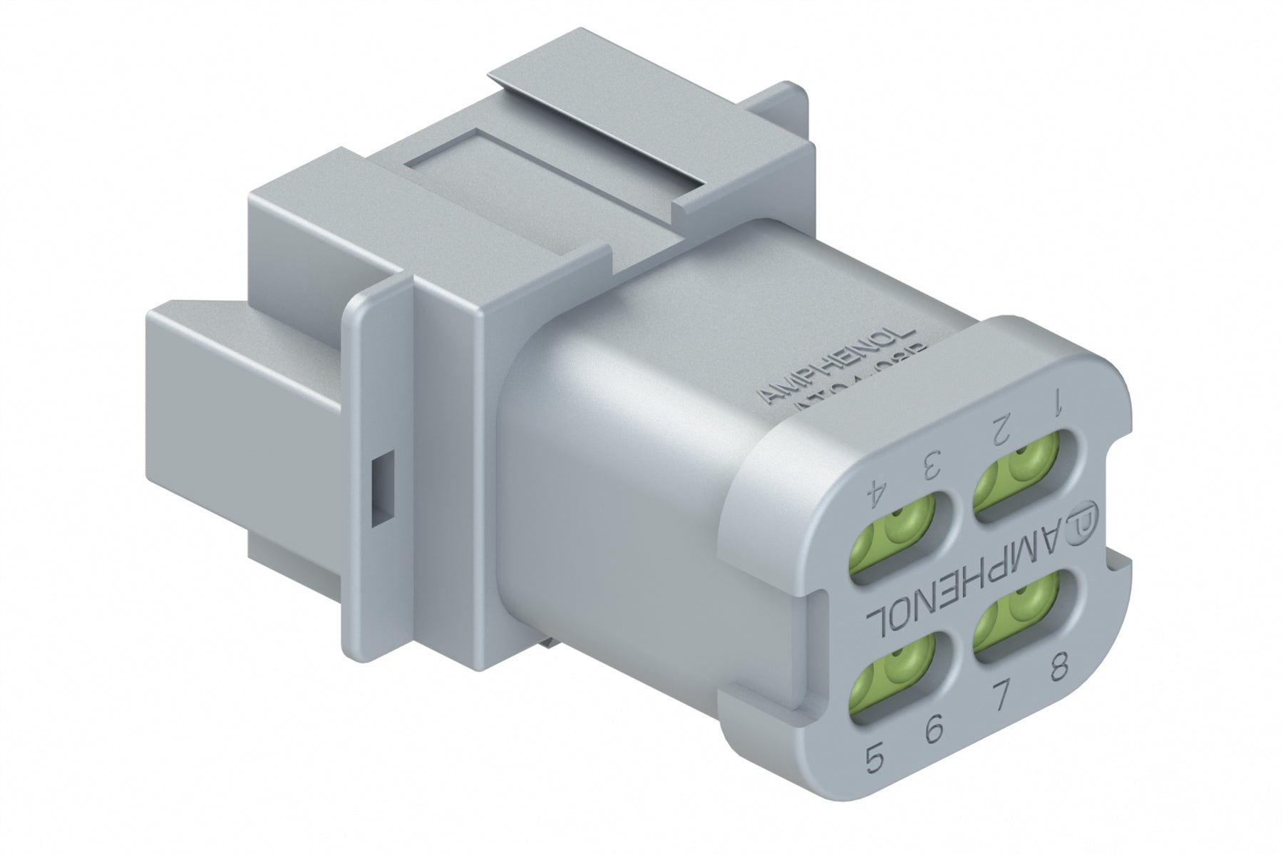 AT04-08PA-MM01 8-Way Receptacle, Male Connector with A Position Key, R ...