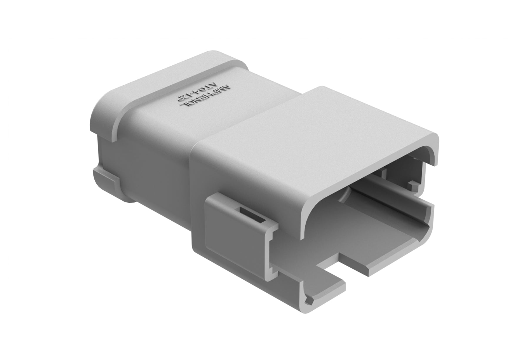 AT04-12PA-P075 12-way receptacle, (3) 4 Pin busbar=26 amps, nickel pla ...