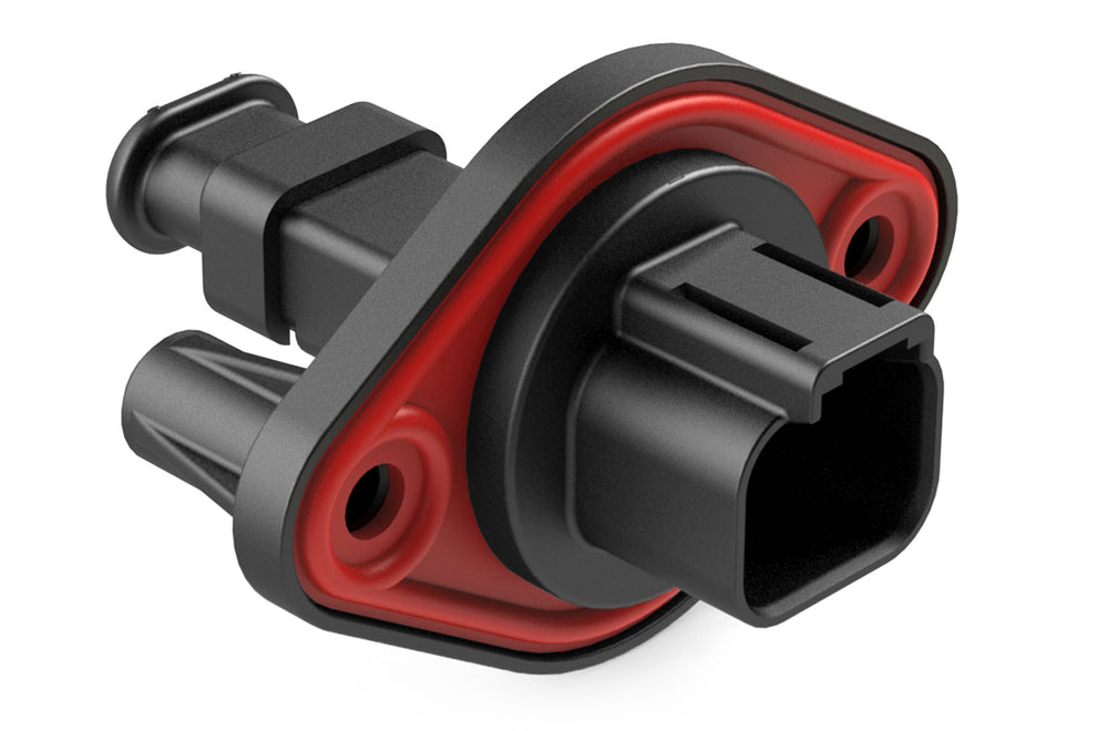 AT04-2P-PM16 2 Position Receptacle, Pin, Panel Mount, Self-Threading ...