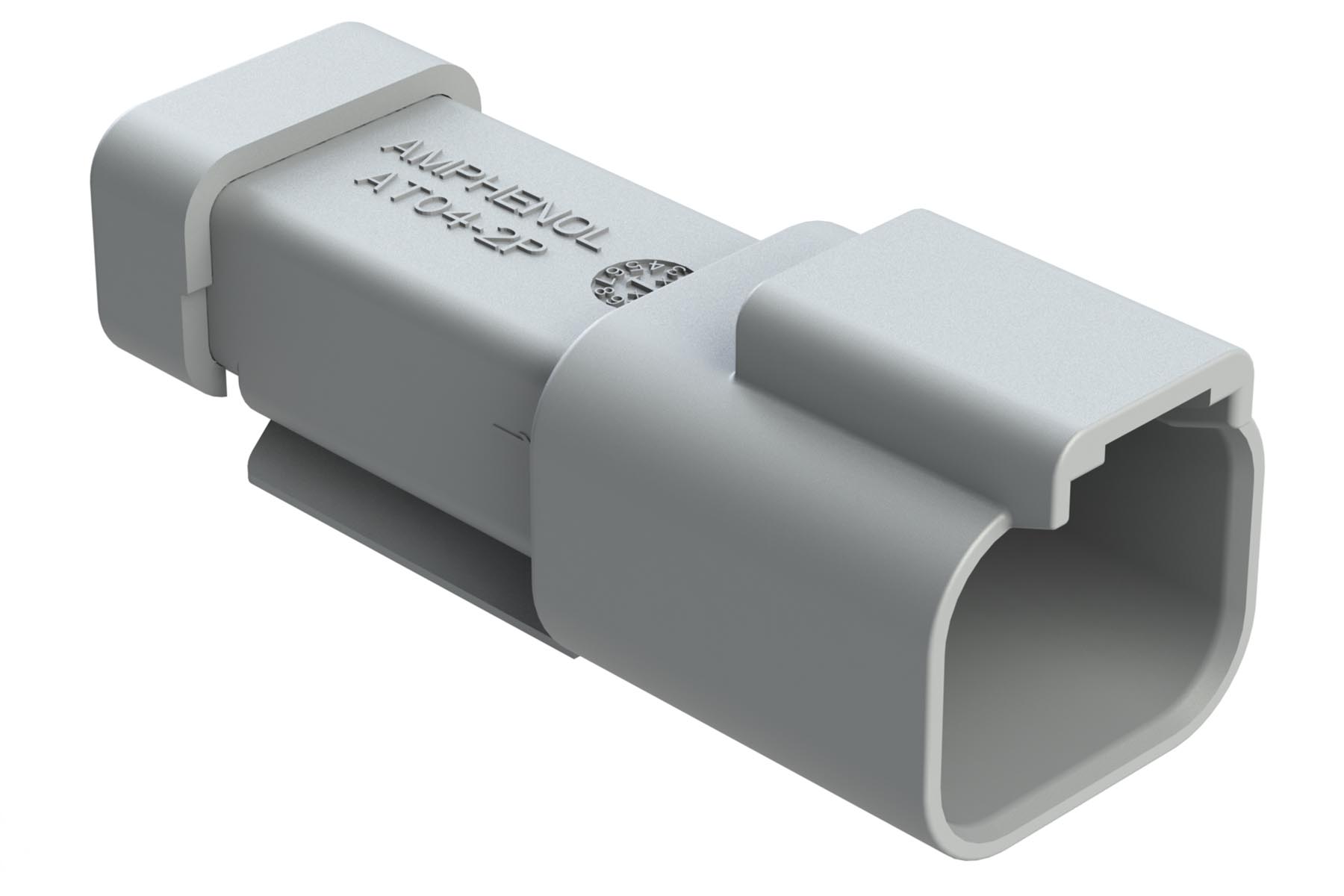 AT04-2P-SS01 2-Way Receptacle, Male Connector with Solid Rear Grommet ...