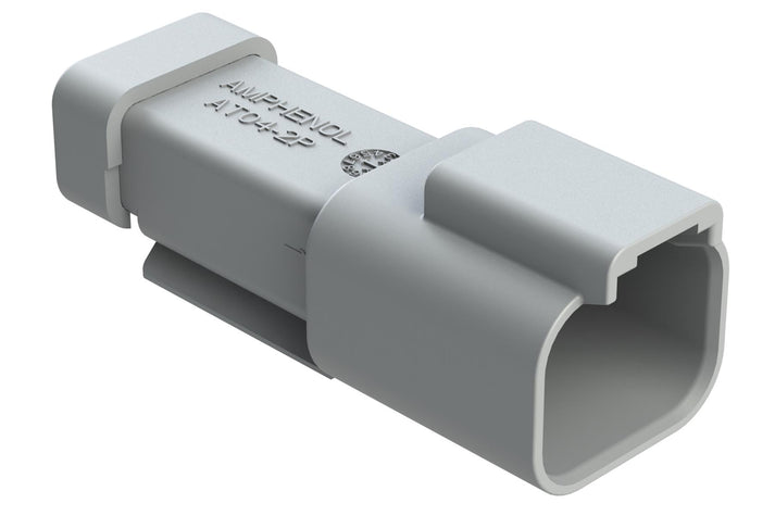 AT04-2P-SS01 2-Way Receptacle, Male Connector with Solid Rear Grommet ...