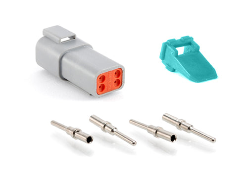 AT04-4P-KIT01 4-Way Pin Receptacle, Wedge and Contacts Kit – Amphenol ...