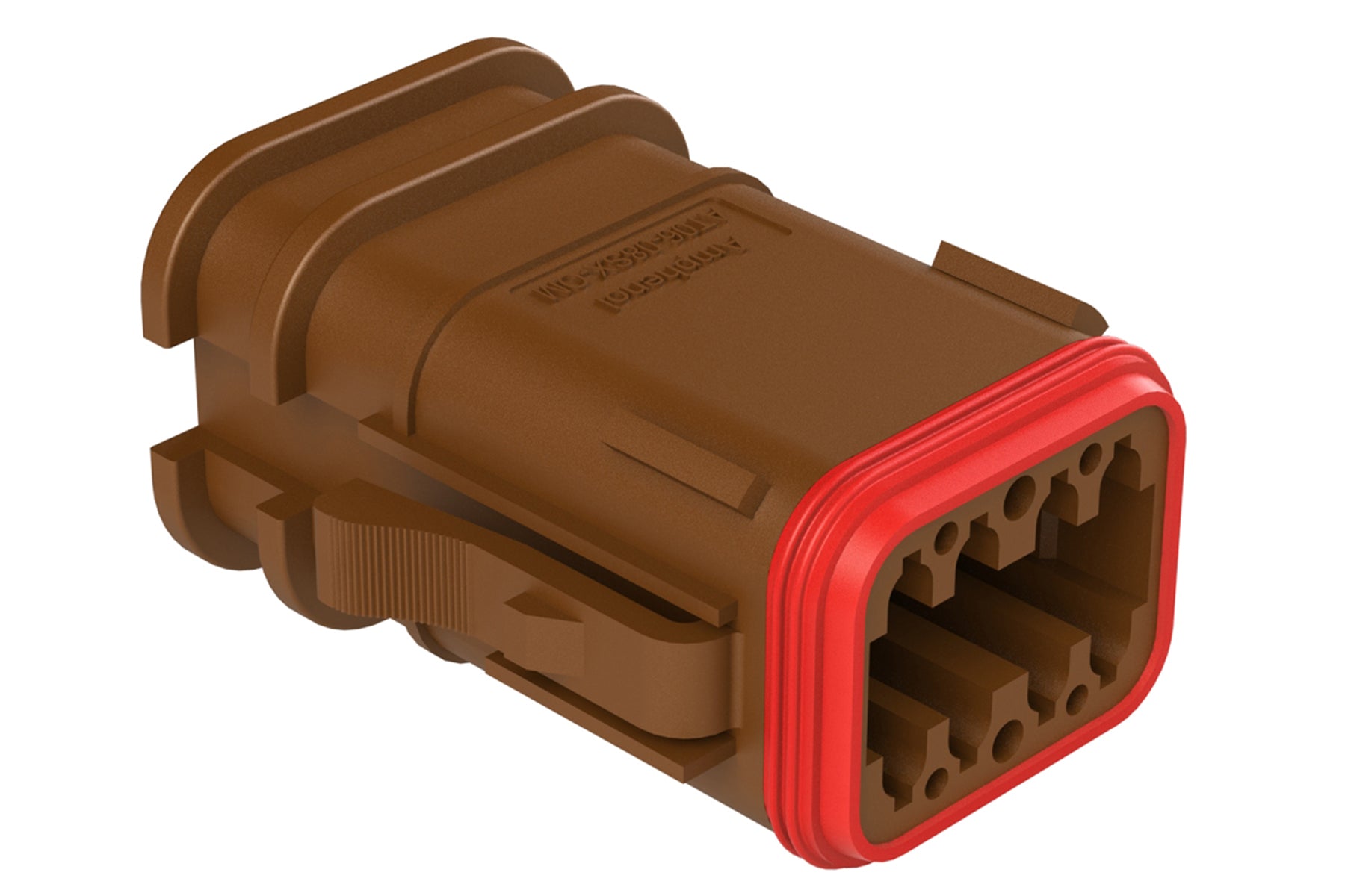AT06-08SA-OMRDBRN 8 Position Overmolded Plug, Socket, Reduced Seal, Ke ...