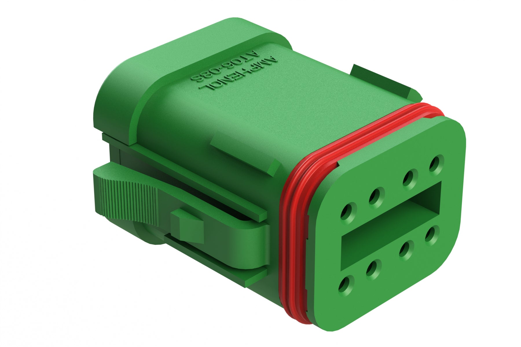 AT06-08SA-SSGRN 8-Way Plug, Female Connector with A Position Key and S ...