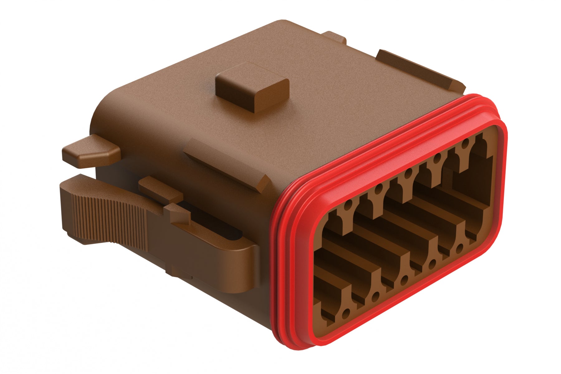 AT06-12SA-BRN 12-Way Plug, Black Female Connector with A Position Key ...
