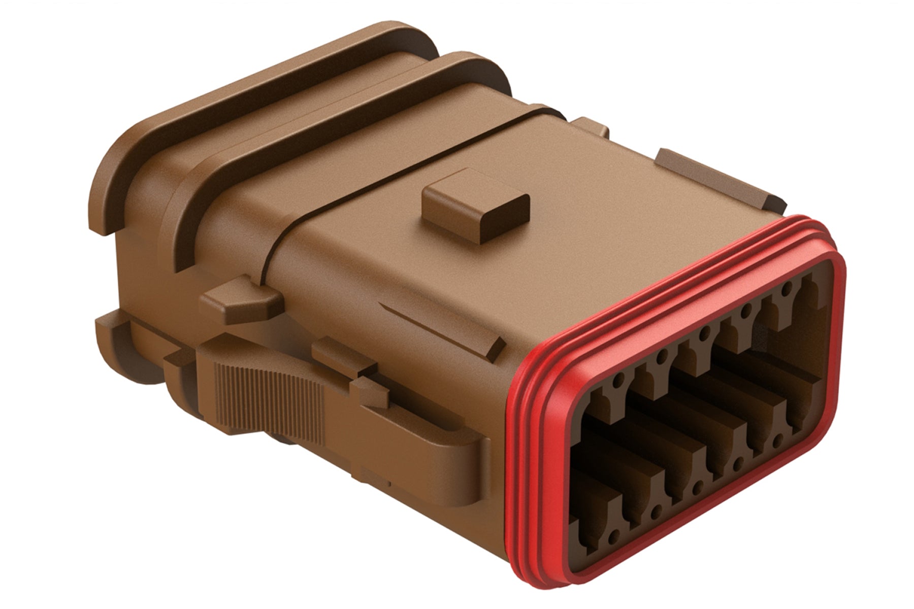 AT06-12SA-OMRDBRN 12 Position Overmolded Plug, Socket, Reduced Seal, K ...