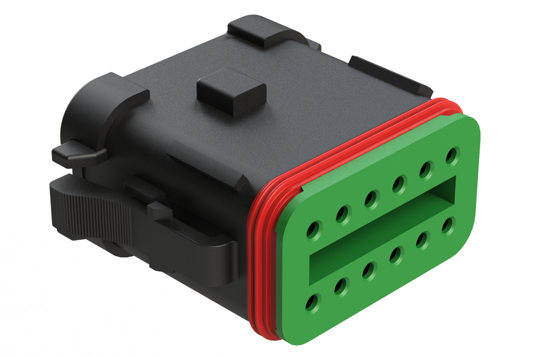 AT06-12SA-SSBLK 12-Way Plug, Female Connector with A Position Key and ...