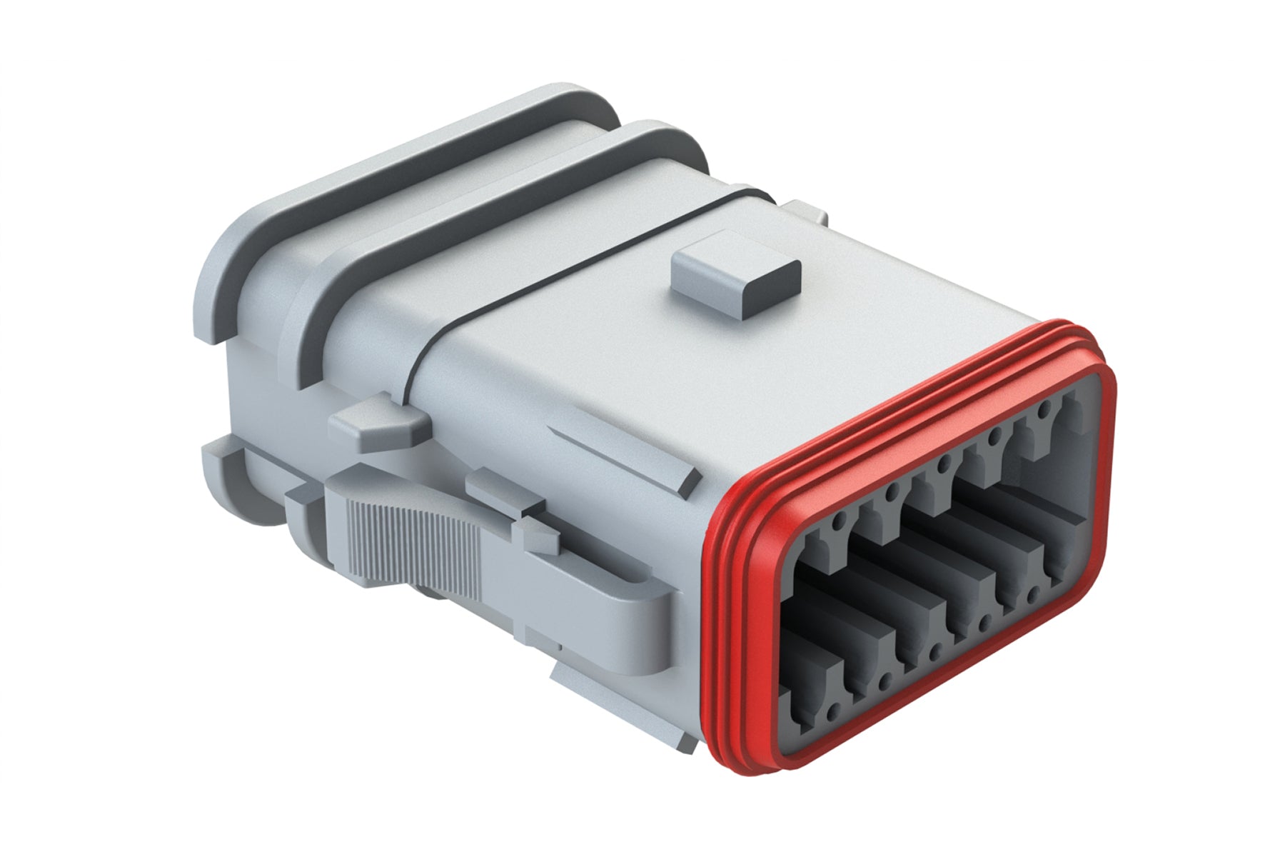 AT06-12SB-OMGRY 12 Position, Overmolded Plug, Socket, Keyed B, Grey ...
