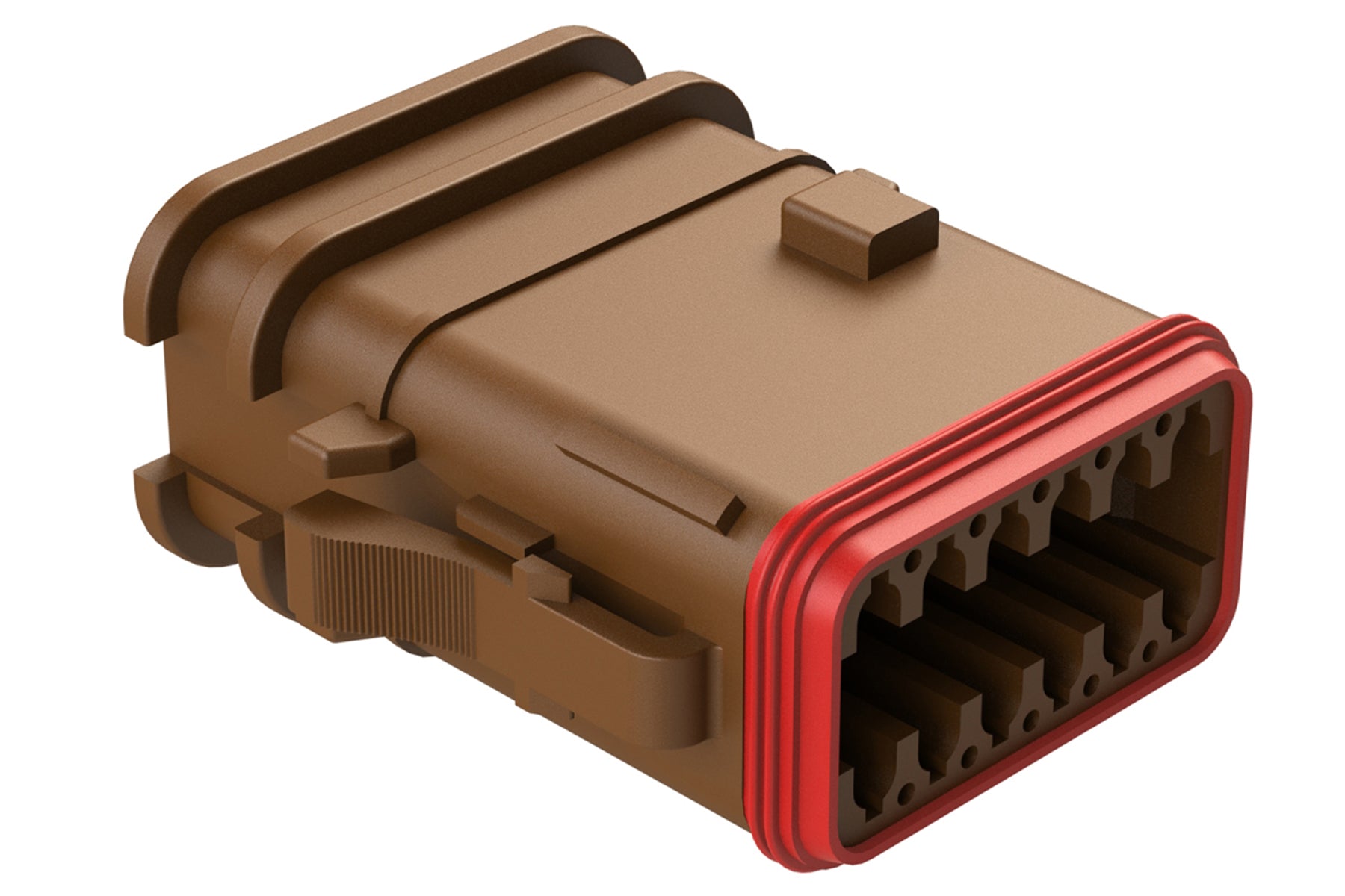 AT06-12SC-OMRDBRN 12 Position Overmolded Plug, Socket, Reduced Seal, K ...