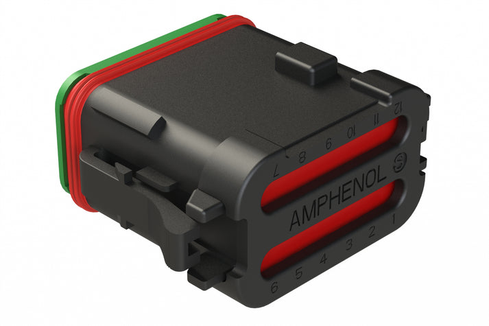 AT06-12SD-SSBLK 12-Way Plug, Female Connector with D Position Key and ...