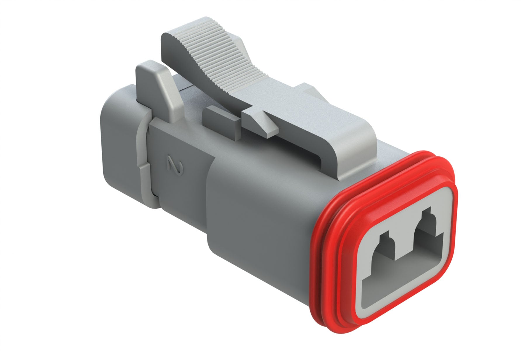 AT06-2S-EC01 2-Way Plug, Female Connector with End Cap, Grey. DT06-2S ...