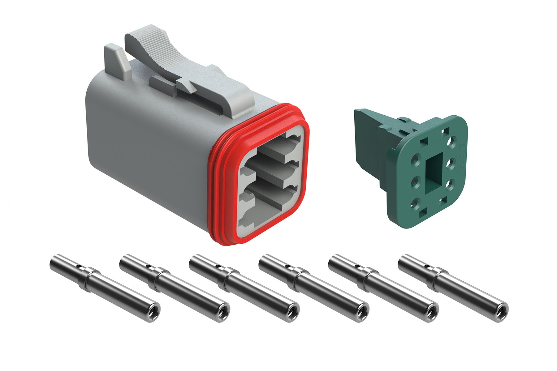 AT06-6S-KIT01 6-Way Socket Plug, Wedge and Contacts Kit – Amphenol ...