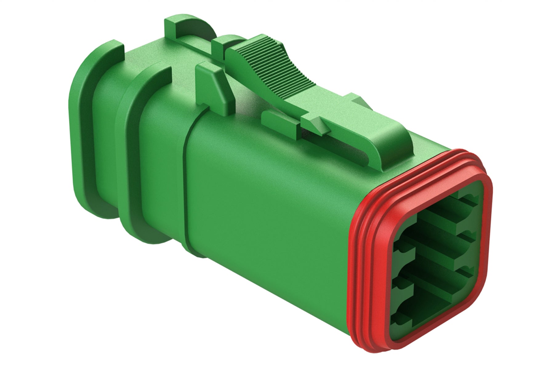 AT06-6S-OMRDGRN 6 Position Overmolded Plug, Socket, Reduced Seal, Gree ...