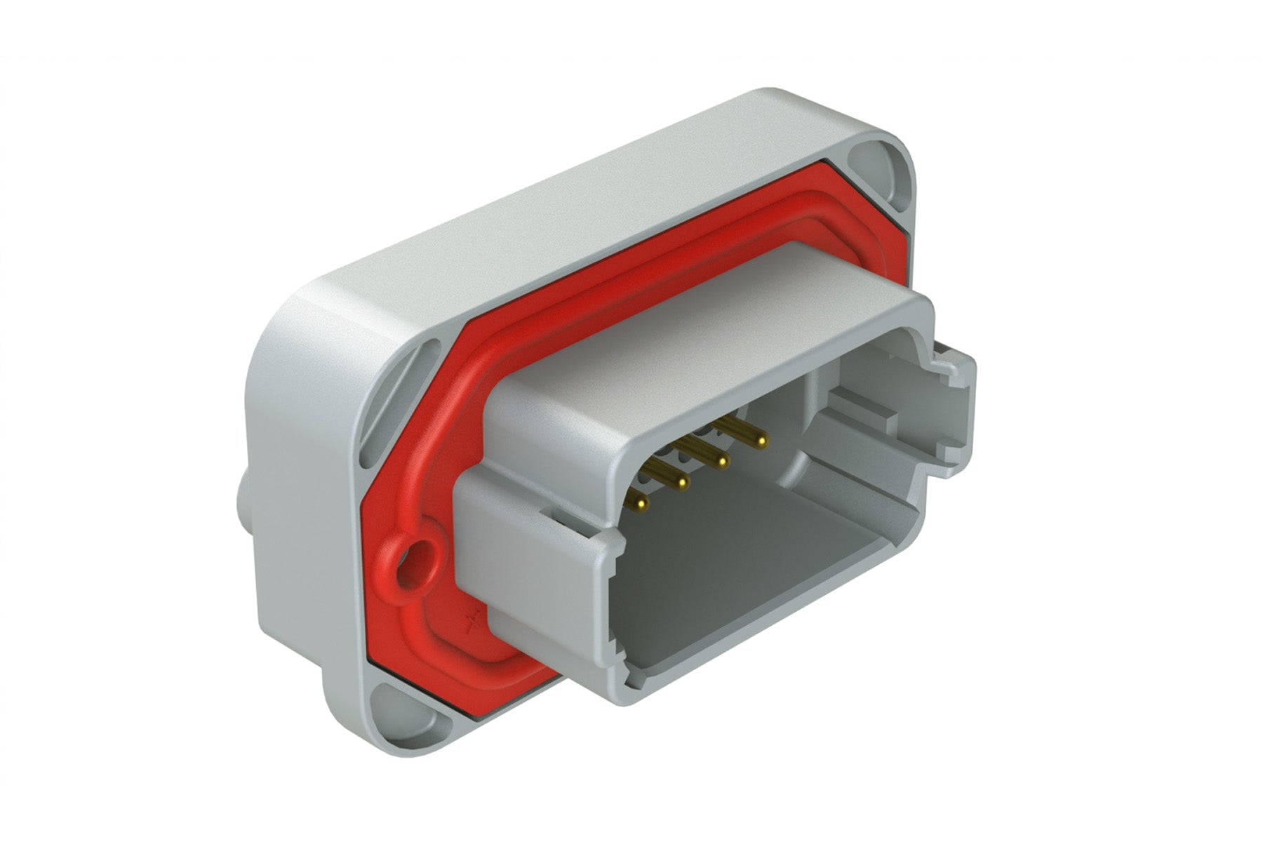 AT15-12PA-BM02 12 Position Flange Mount PCB Receptacle, Potted, Gold P ...
