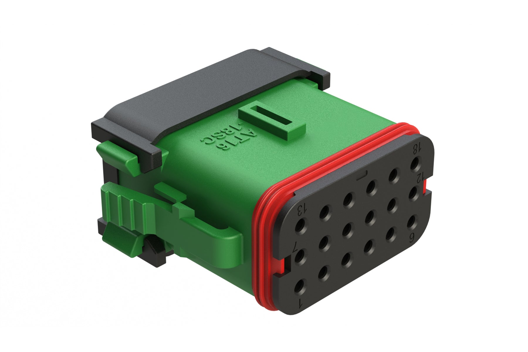 AT16-18SC-EK02 18 Position Plug, Keyed C, Green. DT16-18SC-EK02 ...
