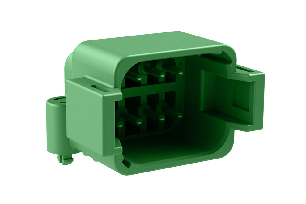 ATF13-08PC-BM01 Board Mount Header, Right Angle, AT, 8 Pin, C-key, Sna ...