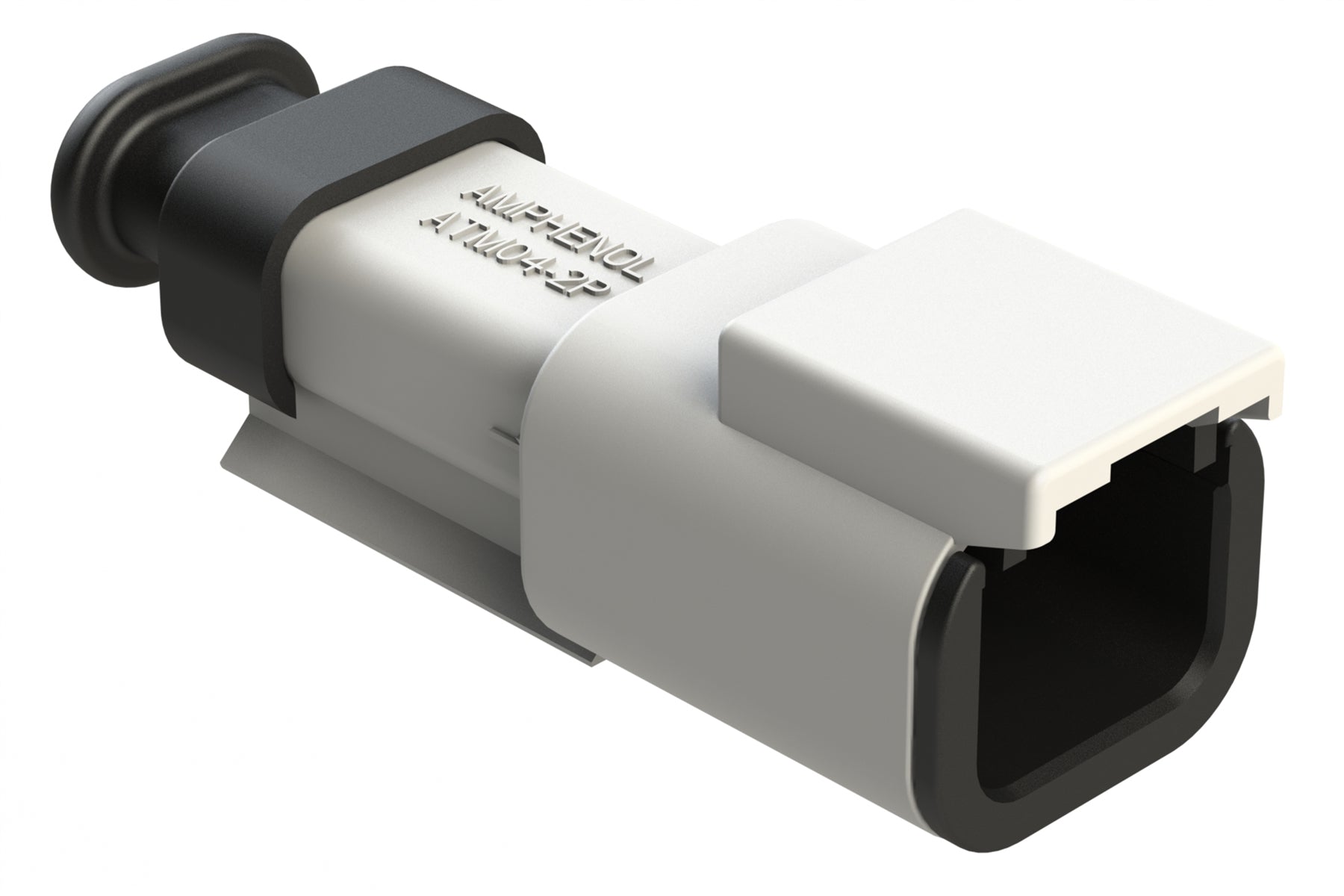 ATM04-2P-SR01WT 2 Position, Receptacle, Pin, Standard Diameter Rear Se ...
