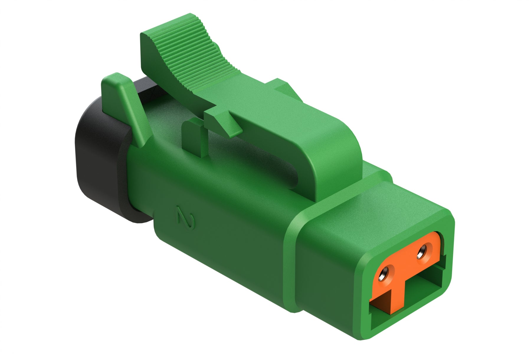 ATM06-2S-R120GRN 2-Way Plug, 120 OHM, 1/2W, Green, endcap. Contacts ...