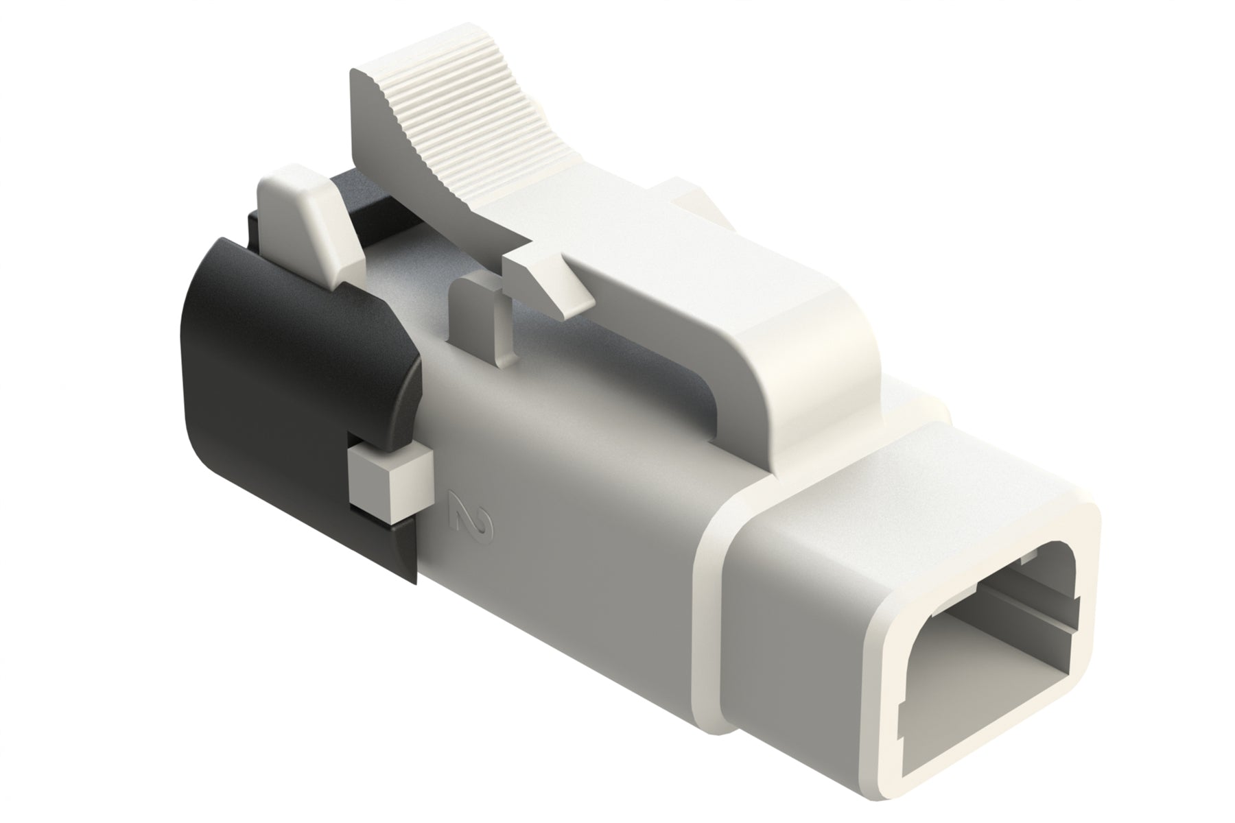 ATM06-2S-SF01WHT 2 Position Plug, Socket, Snap-Fit End Cap, White ...