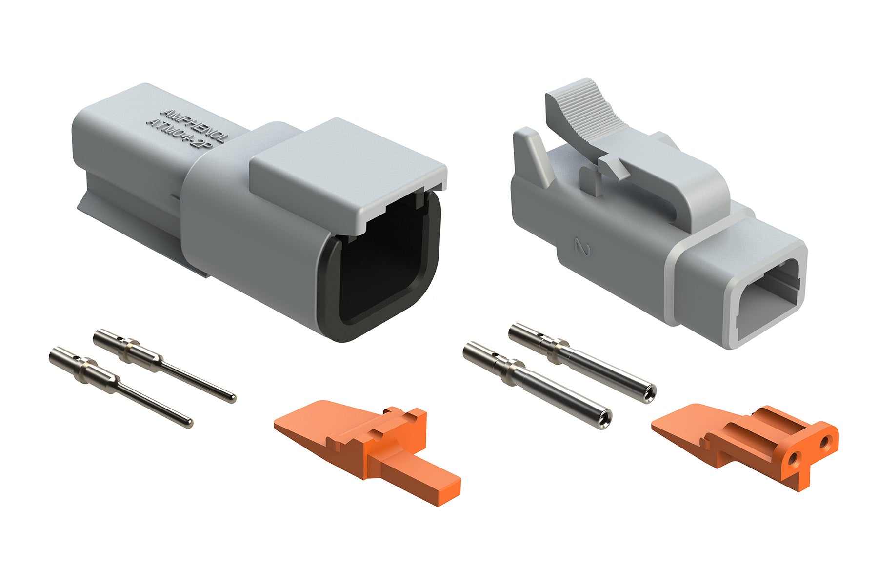 ATM2PS-CKIT 2-Way Pin and Socket Plug, Receptacle, Wedge and Contacts ...