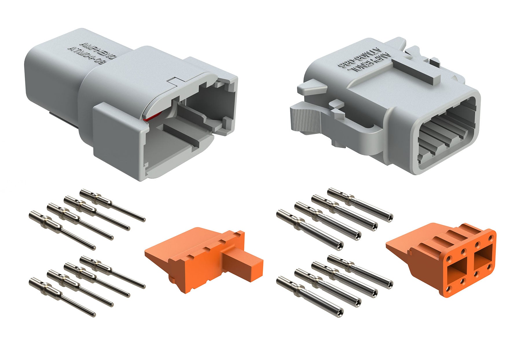 ATM8PS-CKIT 8-Way Pin and Socket Plug, Receptacle, Wedge and Contacts ...