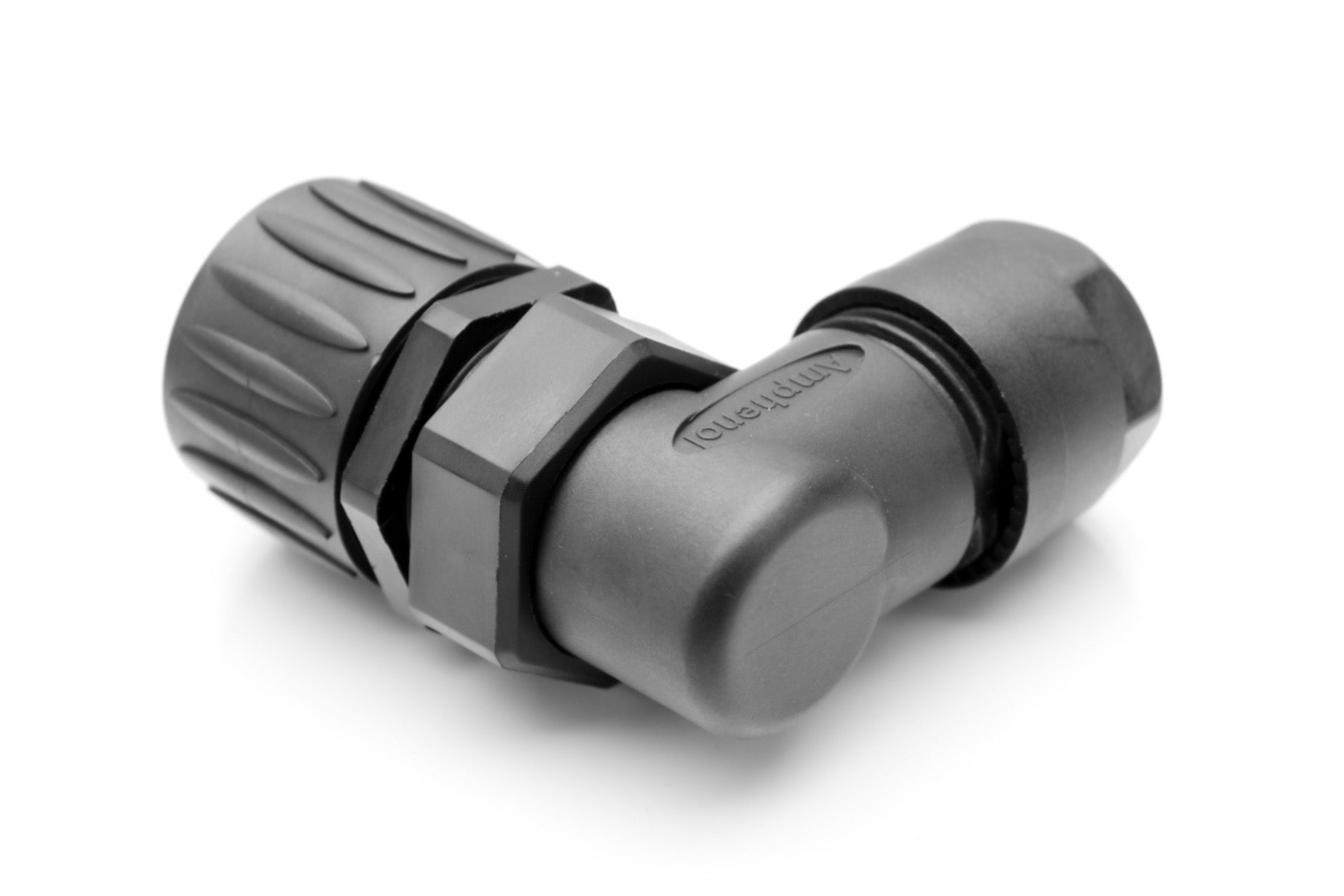 C016 20F003 200 12 3+PE Female, right angled cable connector with stra ...