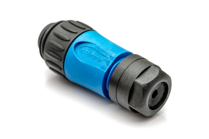 C016 20H003 110 10 3+PE Male, straight cable connector with strain rel ...