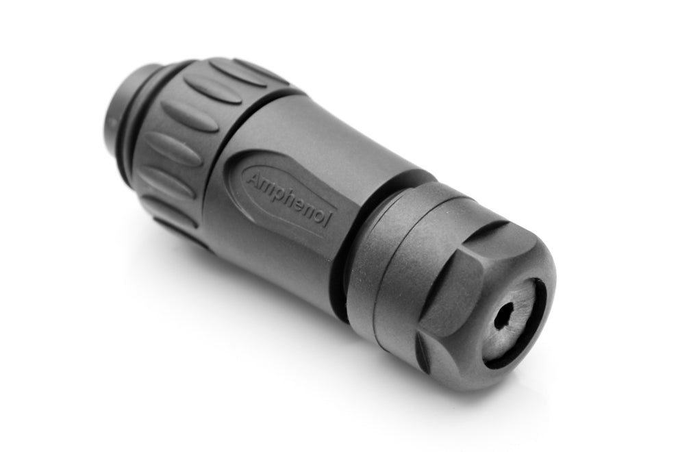 C016 20H003 110 12 3+PE Male, straight cable connector with strain rel ...