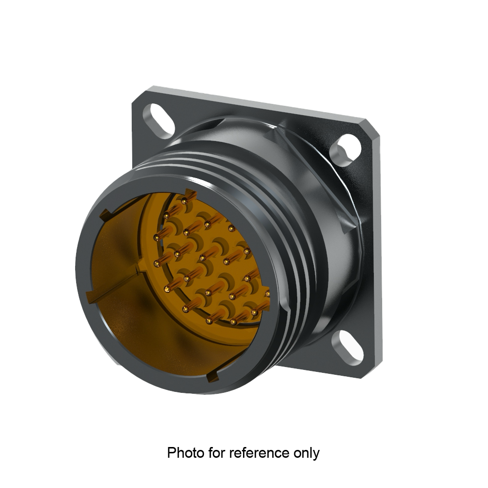 D38999/20ZJ19PA Square Flange Receptacle – Amphenol Australia