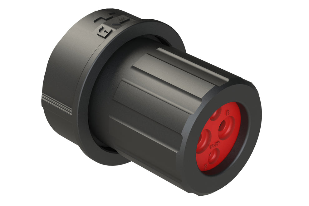 FLS614N2PHEC03 Plug, 4 (2+2) Position, Male, Shell Size 14, Silicone S ...